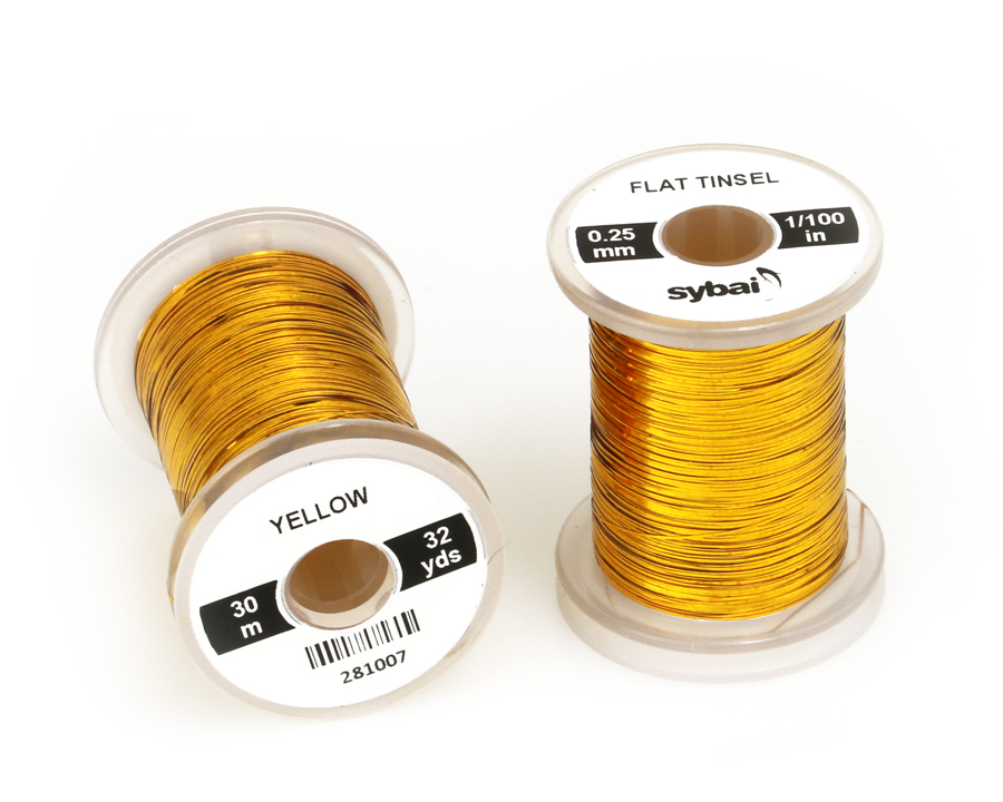 Flat Tinsel, 0.25 mm, Yellow