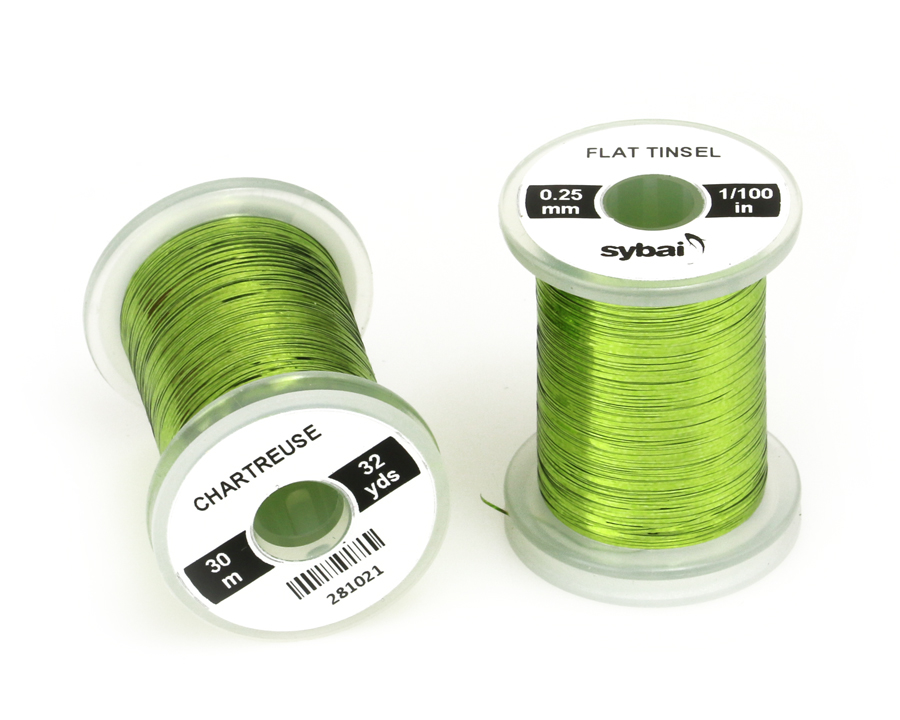 Flat Tinsel, 0.25 mm, Chartreuse