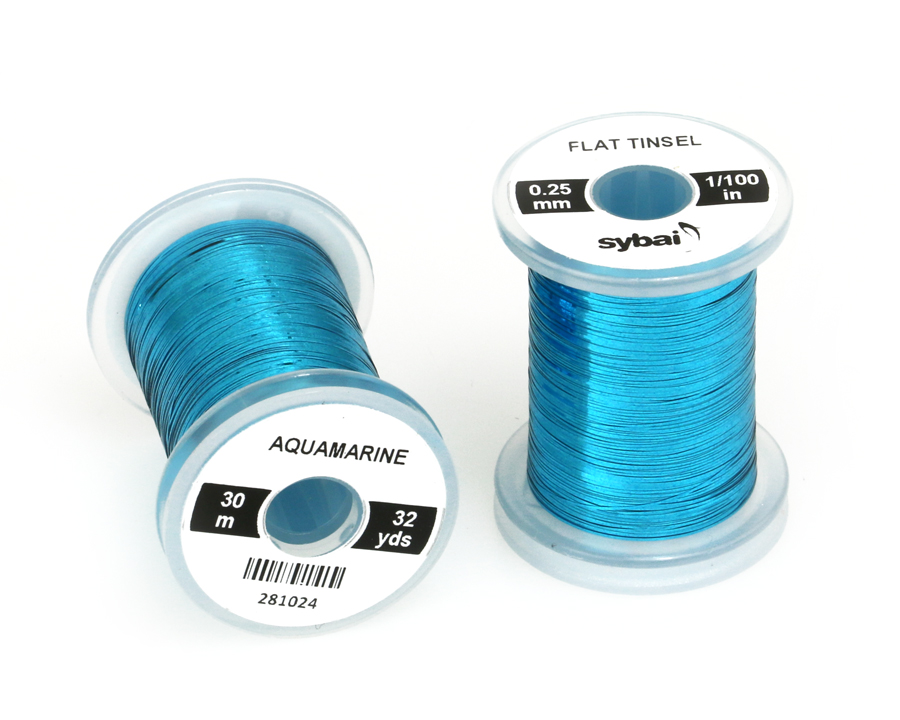 Flat Tinsel, 0.25 mm, Aquamarine
