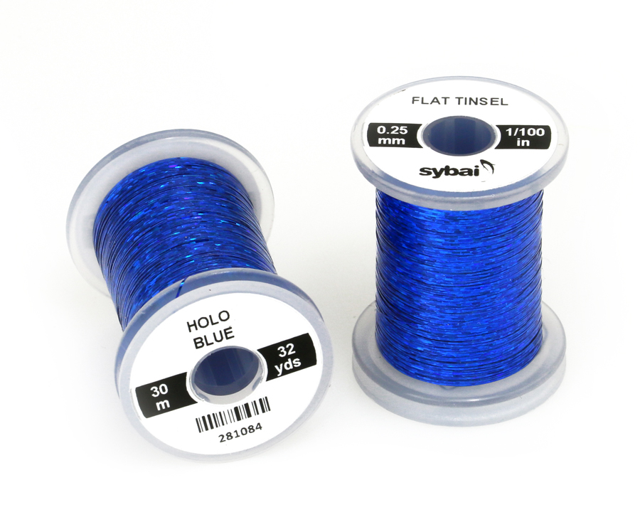 Flat Tinsel, 0.25 mm, Holographic Blue