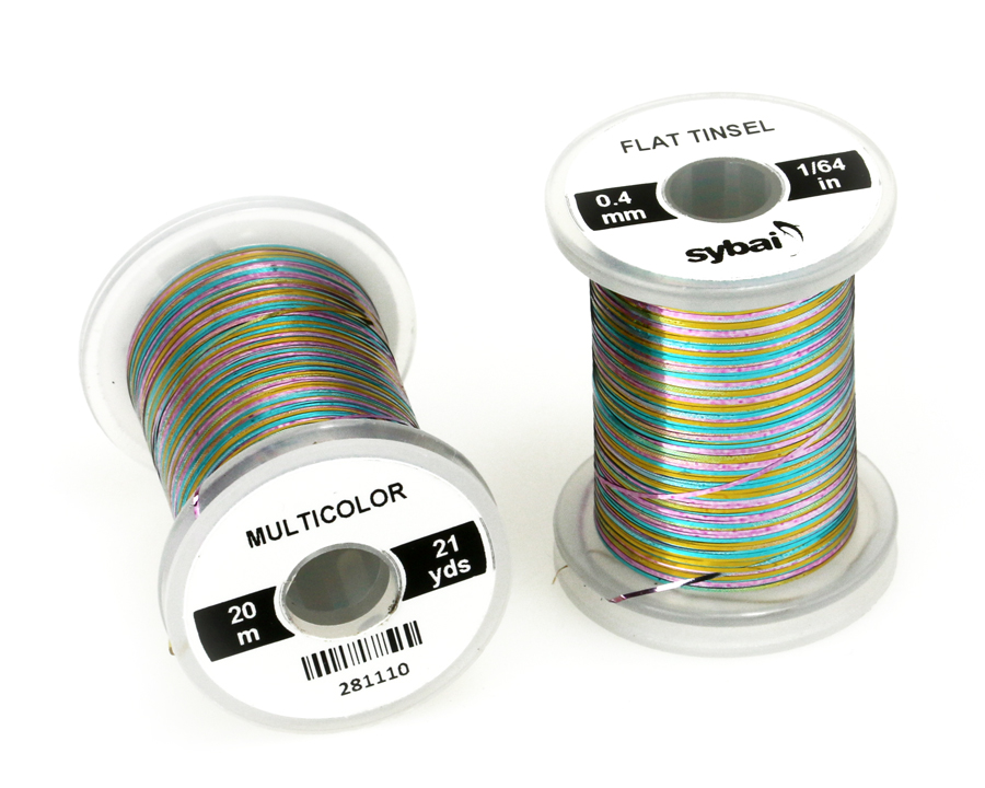 Flat Tinsel, 0.4 mm, Multicolor