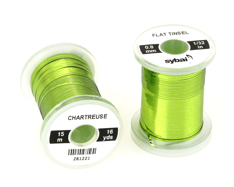 Flat Tinsel, 0.8 mm, Chartreuse